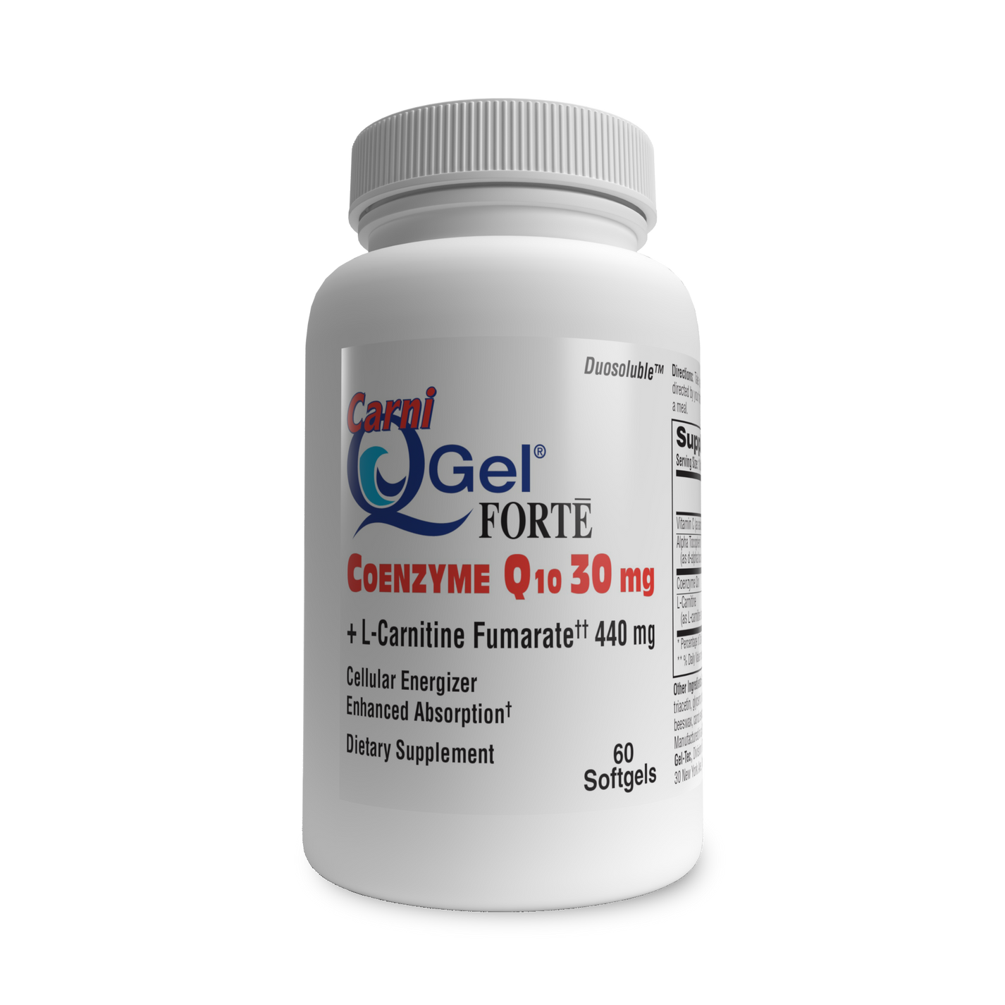 Carni-Q Gel (L-Carnitine and Hydrosoluble CoQ10) 60 count - All ...