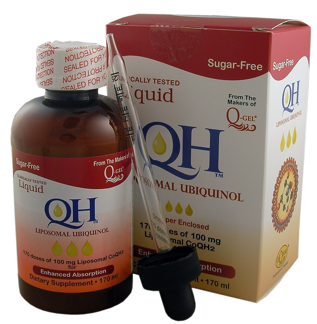 Liquid QH 100mg Liposomal Ubiquinol Enhanced Absorption CoQ10 - Cyber ...